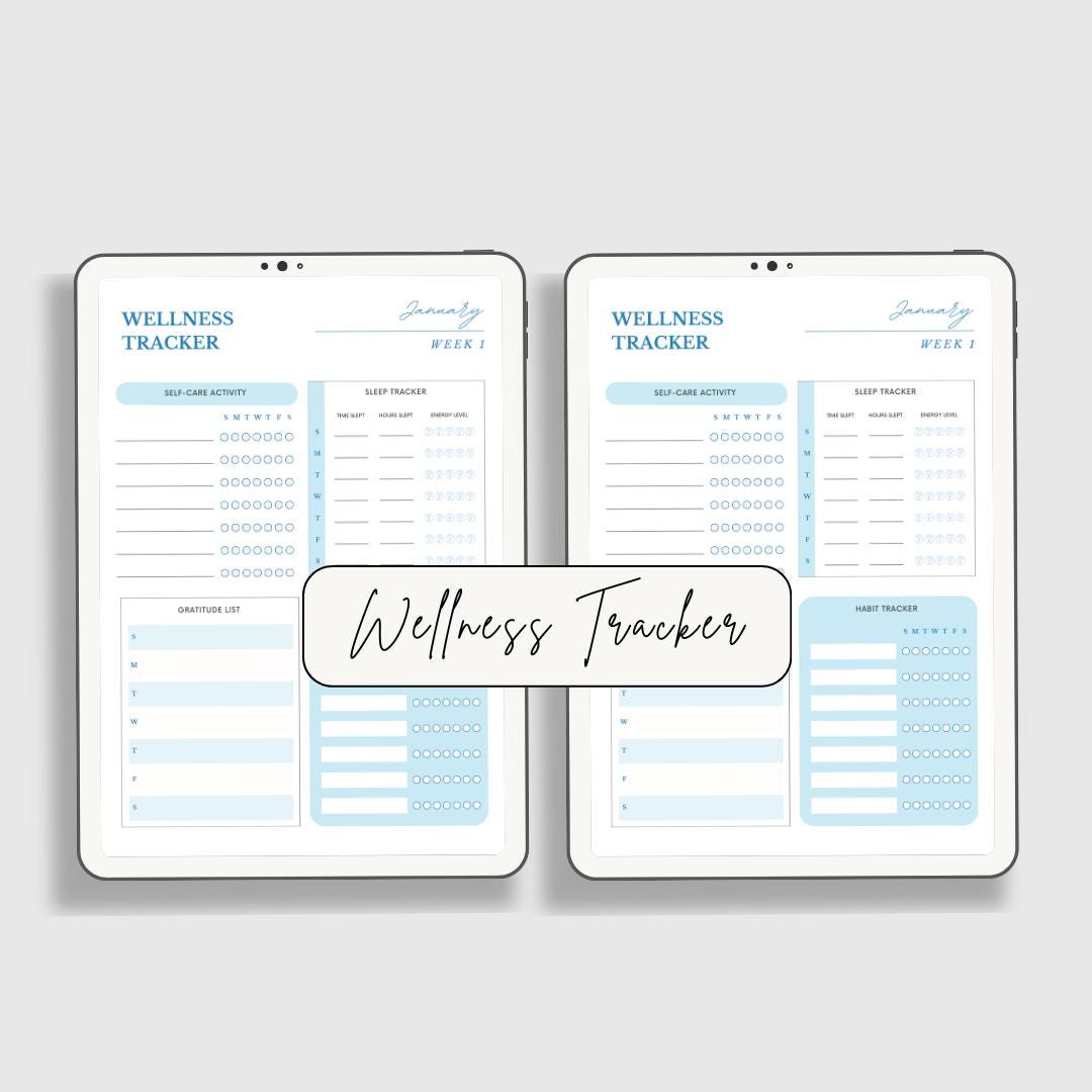 Wellness Tracker, Wellness Planner Printable, Health Tracker Journal ...