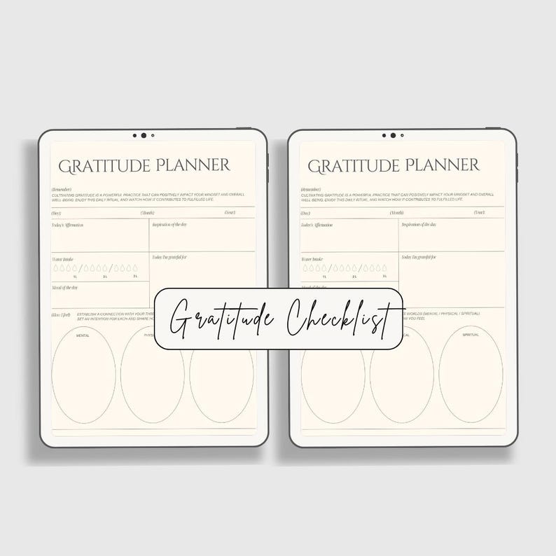 Gratitude Tracker & Planner Printable, Gratitude Journal, Gratitude ...