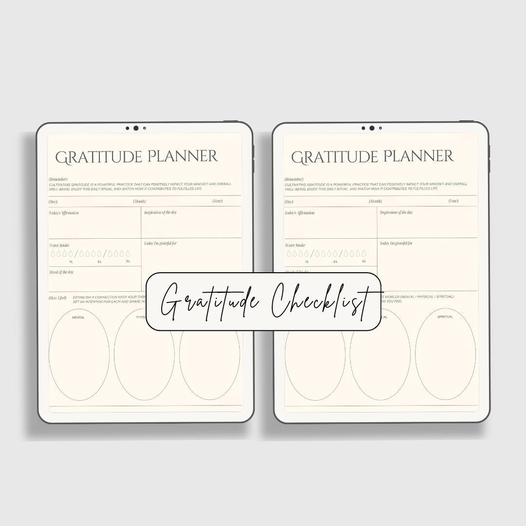 Gratitude Tracker & Planner Printable, Gratitude Journal, Gratitude ...