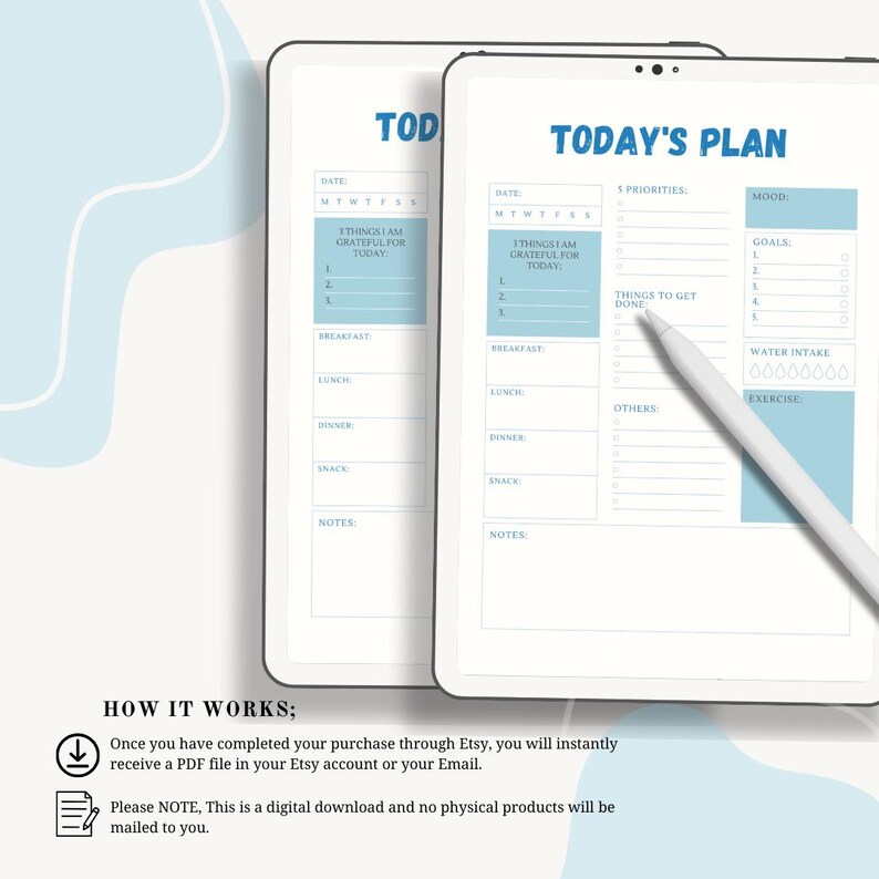 Today’s Goal Planner, Daily Planner, Goal Setting Printable ...