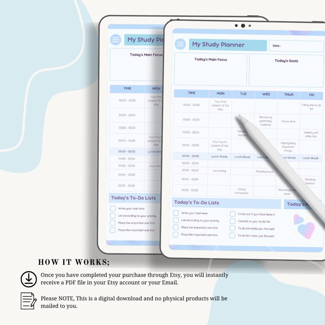 My Study Planner, Student Planner, Digital Academic Planner, College ...