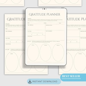 Gratitude Tracker & Planner Printable, Gratitude Journal, Gratitude ...