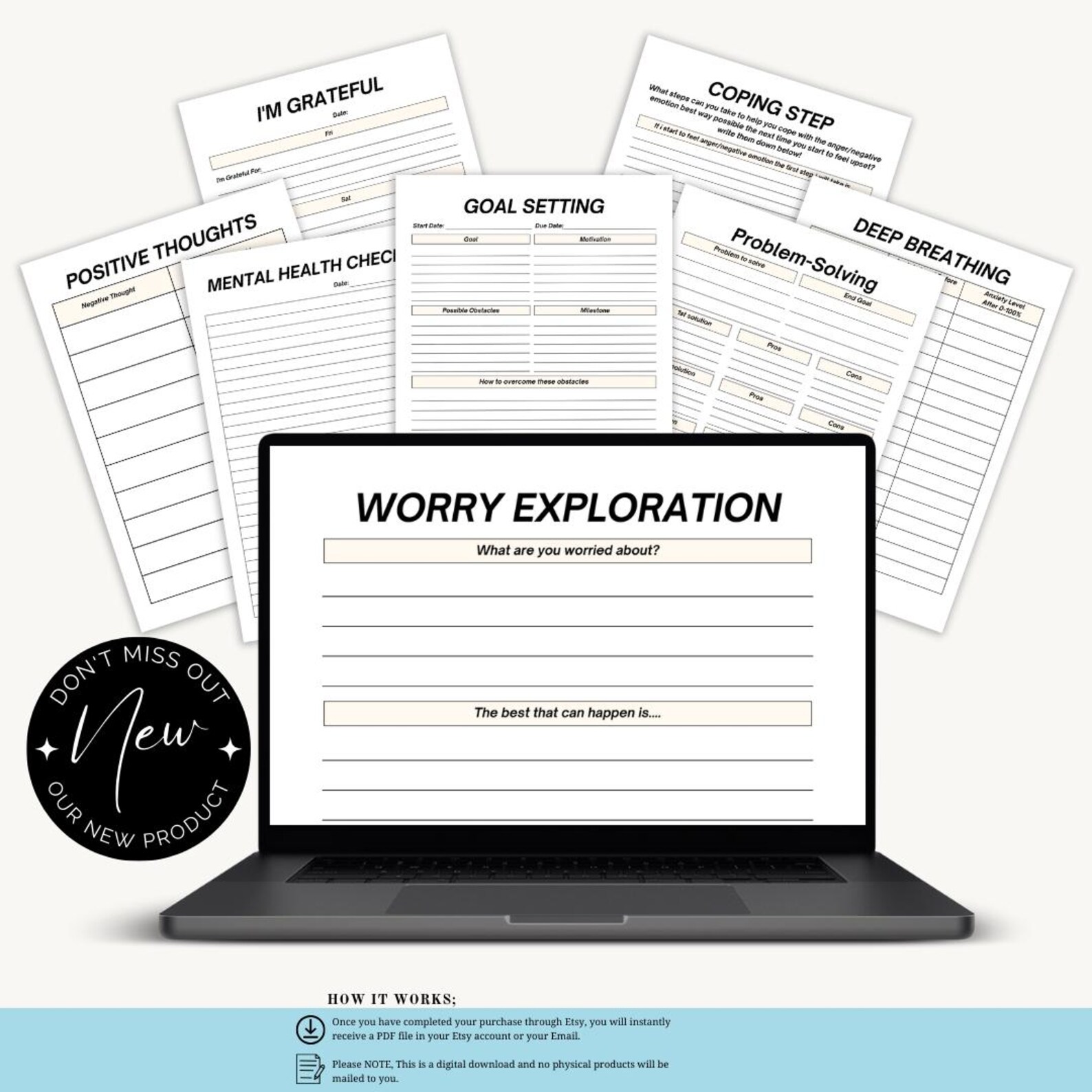 Safety Plan Worksheets, Crisis Plan Workbook, Counseling Tool, Therapy ...