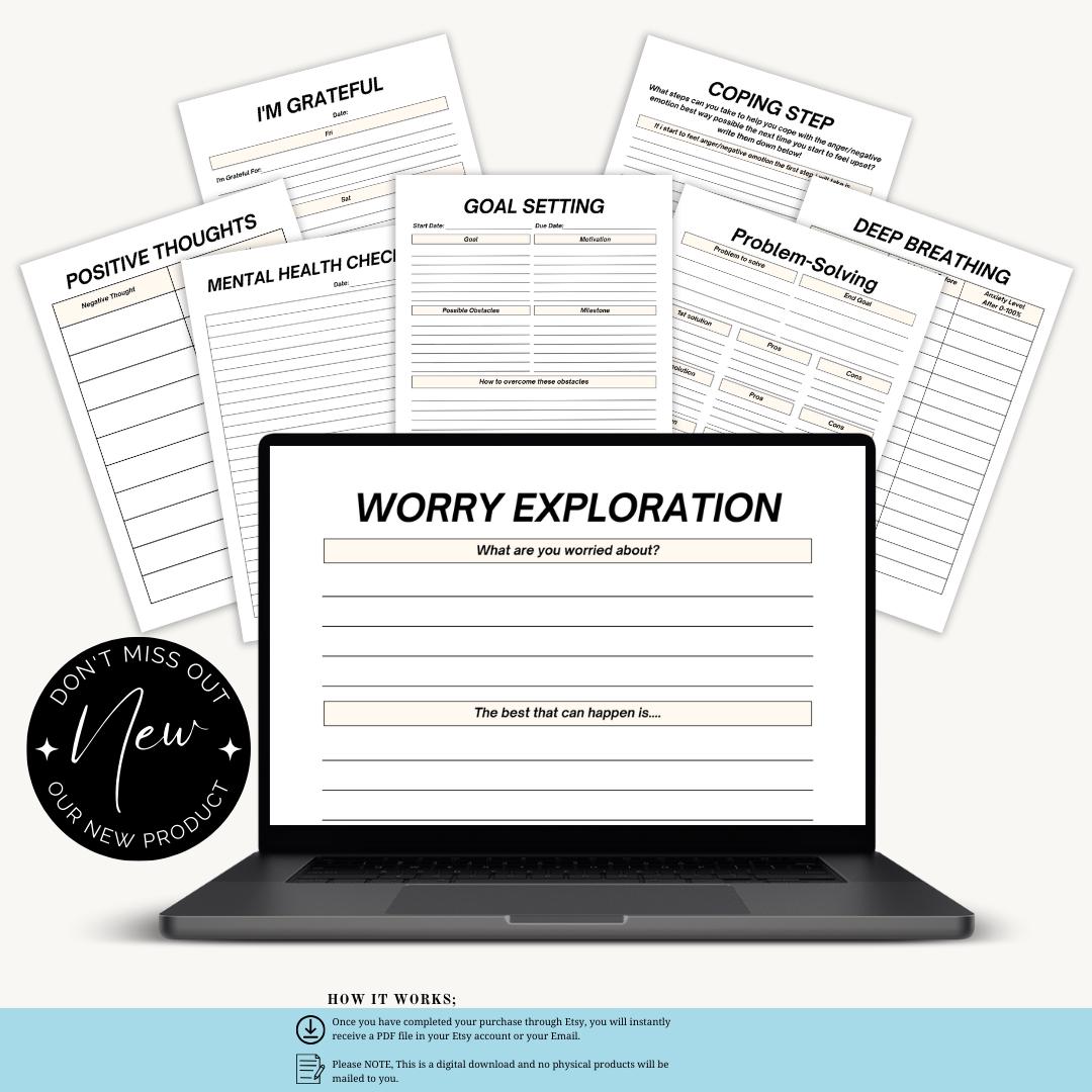 Safety Plan Worksheets, Crisis Plan Workbook, Counseling Tool, Therapy ...