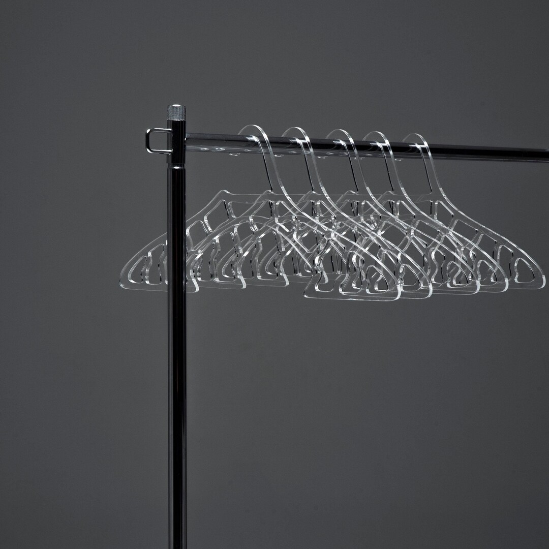 Clear Conceptual Acrylic Hangers by Obriy Concept Modern Design Hangers to Elevate Closet Space ...