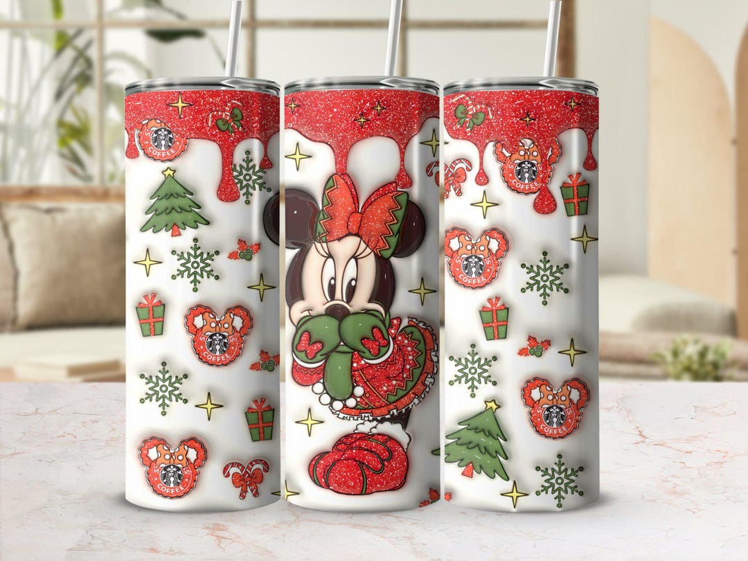 Christmas Mickey Mouse Mug Wrap Tumbler Wrap Design, Festive Holiday ...