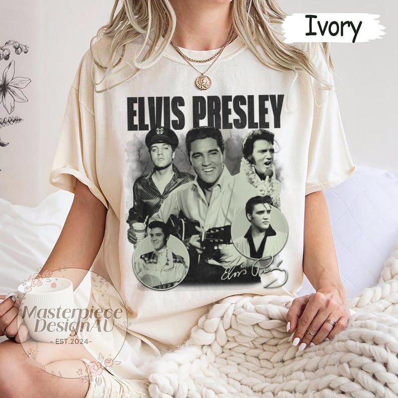 Retro Elvis Presley T-shirt, Vintage Elvis Rock Legend Tee, Elvis Music ...