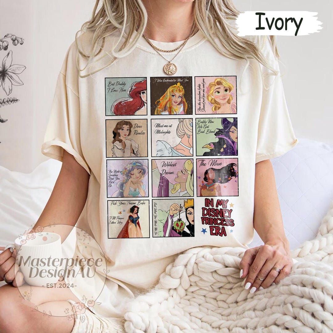 In My Princess Era Shirt, Retro Disney Princess Tee, Ariel Princess ...