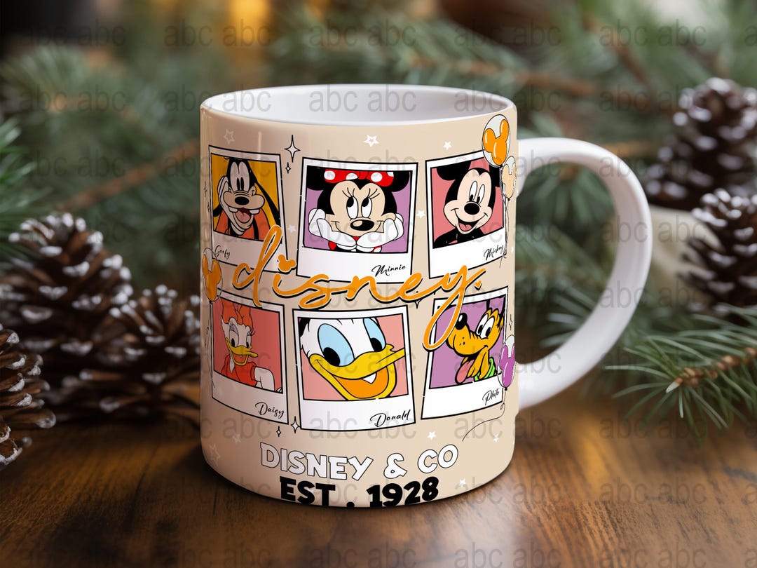 Mickey Characters Mug Wrap Tumbler Wrap Design PNG Download Digital ...