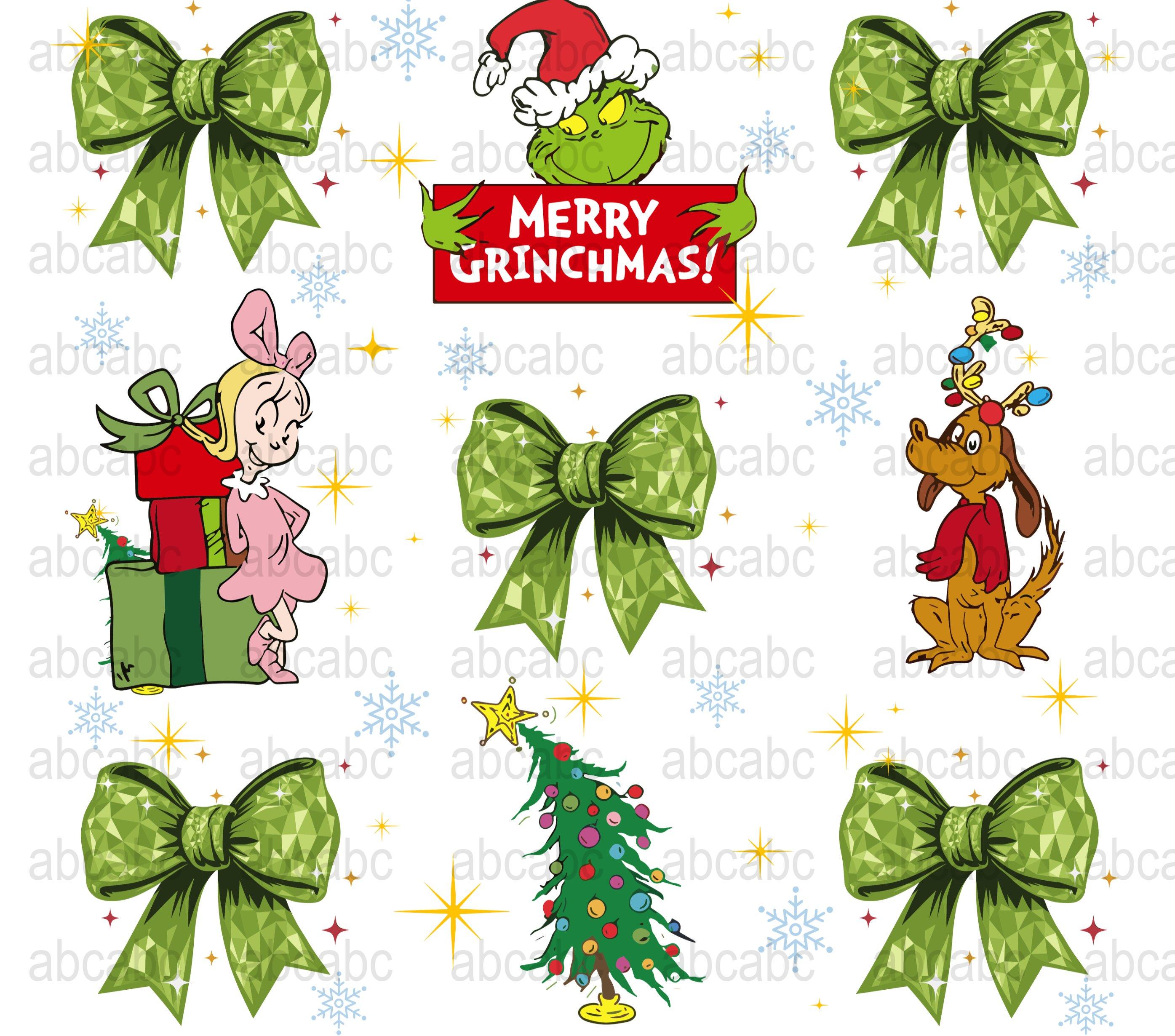 Paquete de imágenes prediseñadas PNG de Grinch navideño Felices fiestas ...