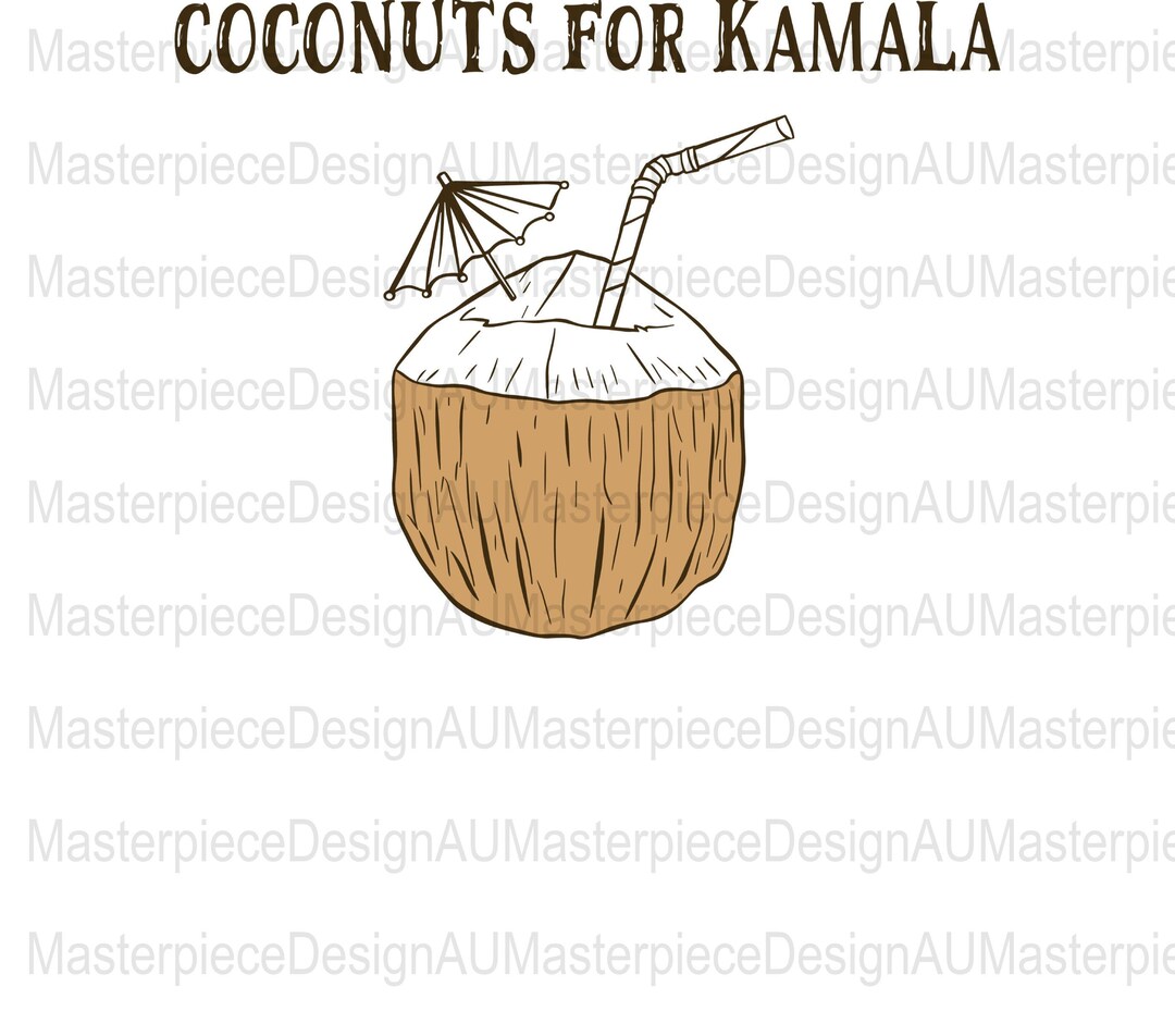 Kamala Harris President 2024 Coconut Tree T-shirt Design Png File ...