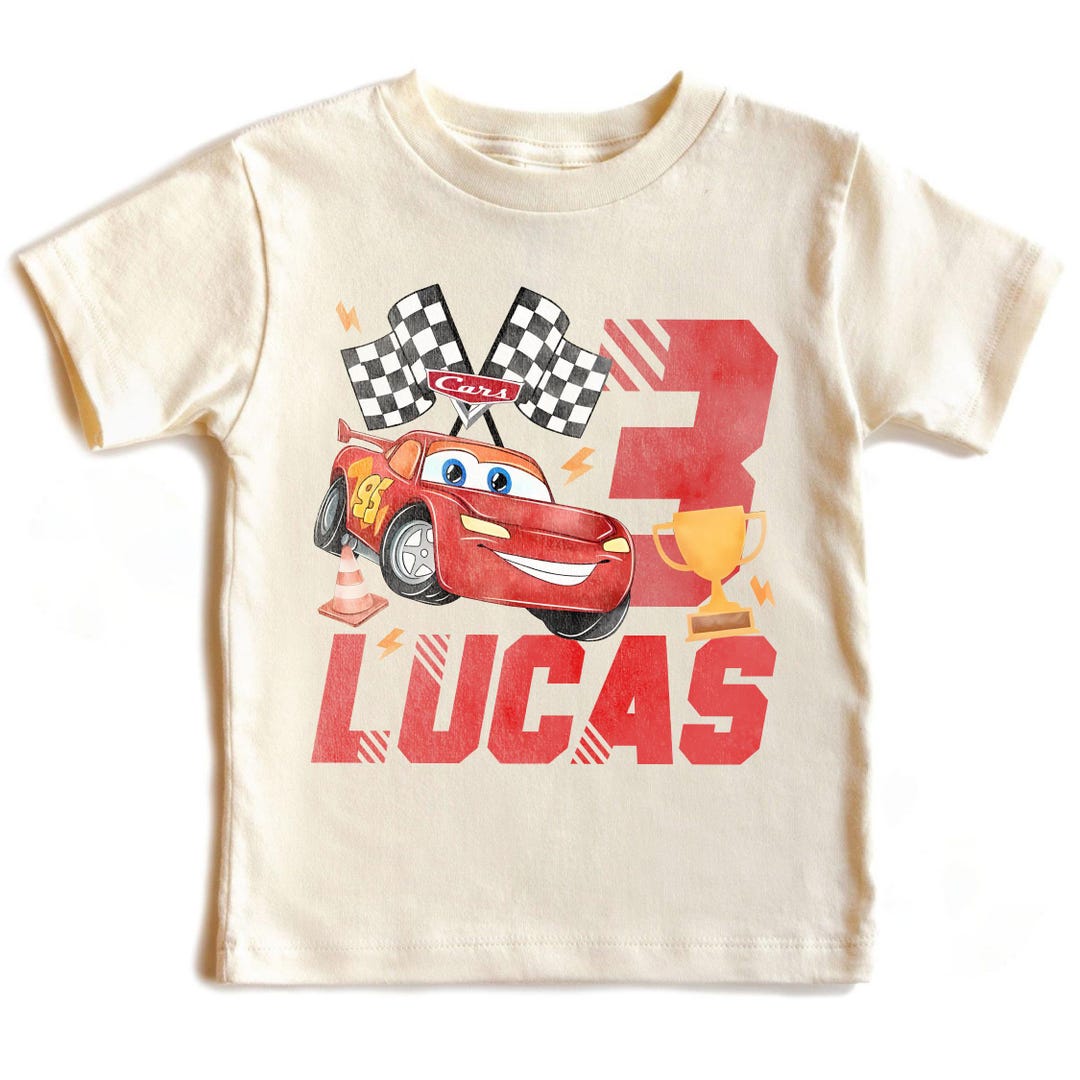 Custom Lightning Mcqueen Birthday Shirt, Pixar Cars Birthday Tee ...