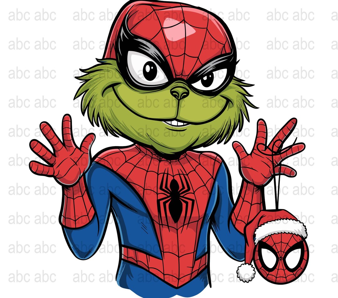 Spider Grinch Custom T-shirt Design PNG Download Digital Grinch ...