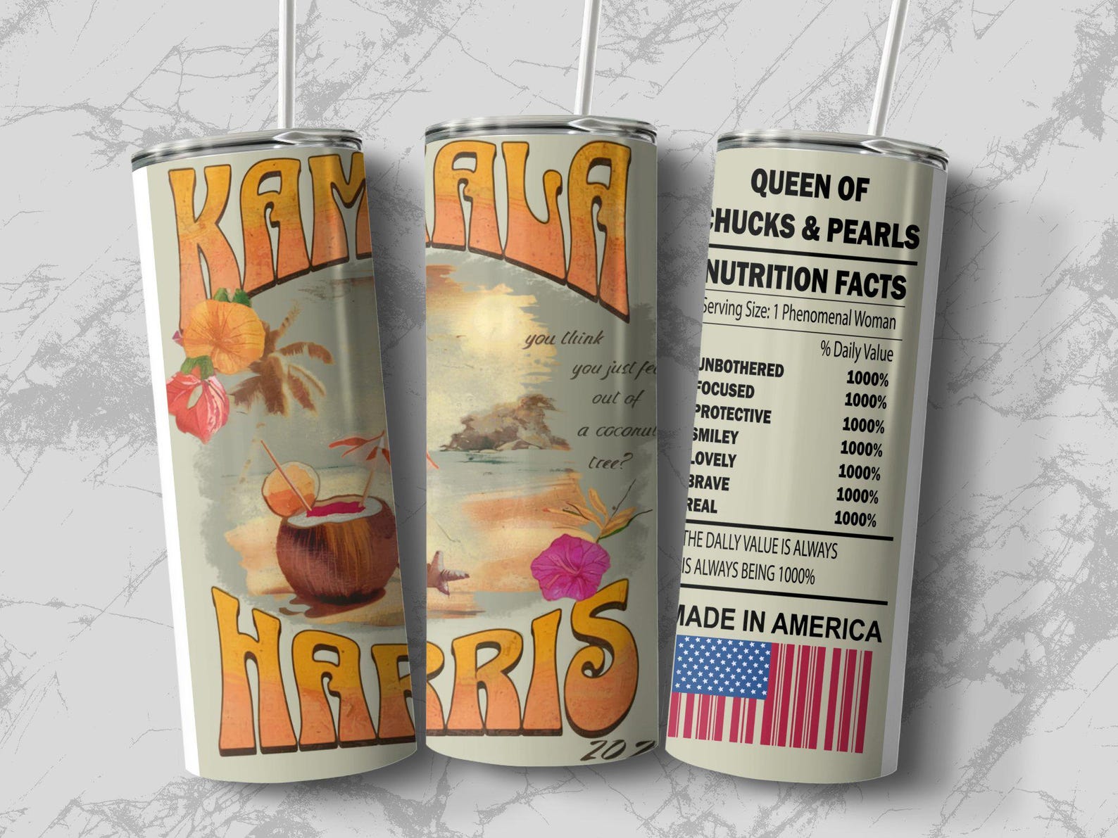 Kalama Harris Coconut Tree President 2024 Tumbler Ang Mug Wrap Png ...