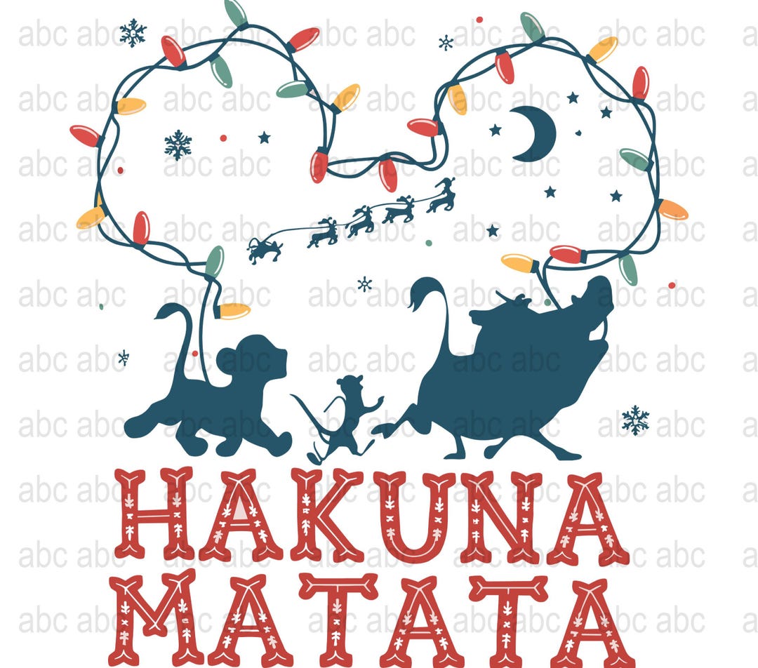Hakuna Matata Tshirt Design Png Download, Digital Download Tshirt ...