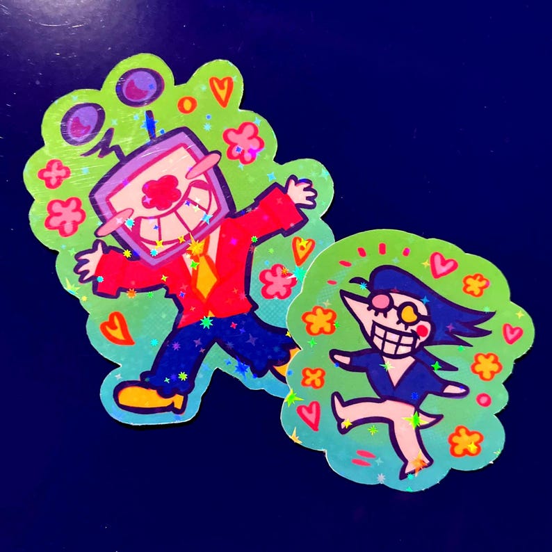 Happy Spamton and Tenna Deltarune Sticker - Etsy