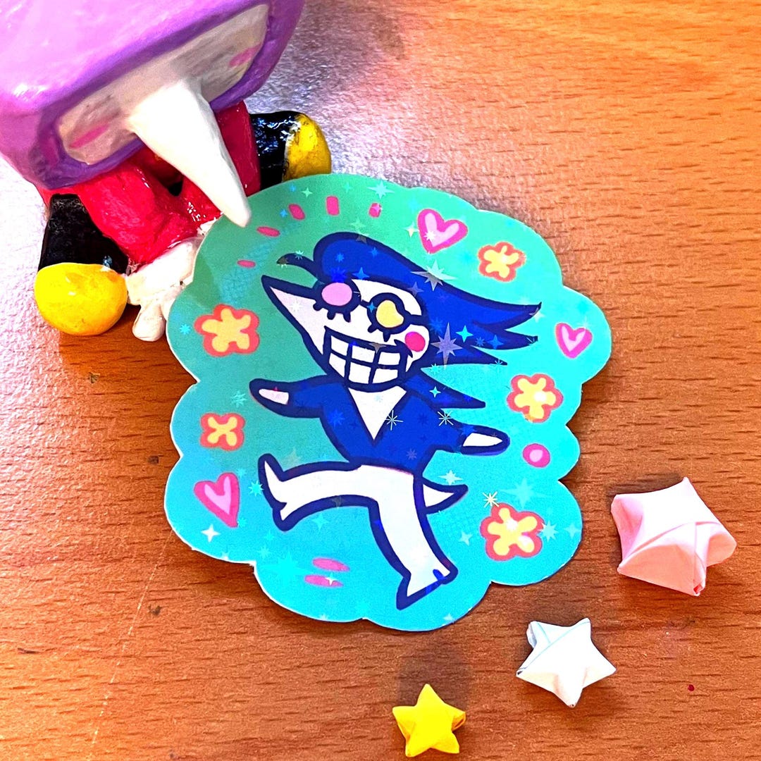 Happy Spamton and Tenna Deltarune Sticker - Etsy