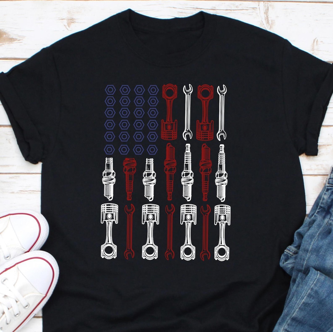 Flag of the Mechanics, Patriotic Wrench Shirt for Men and Women ...