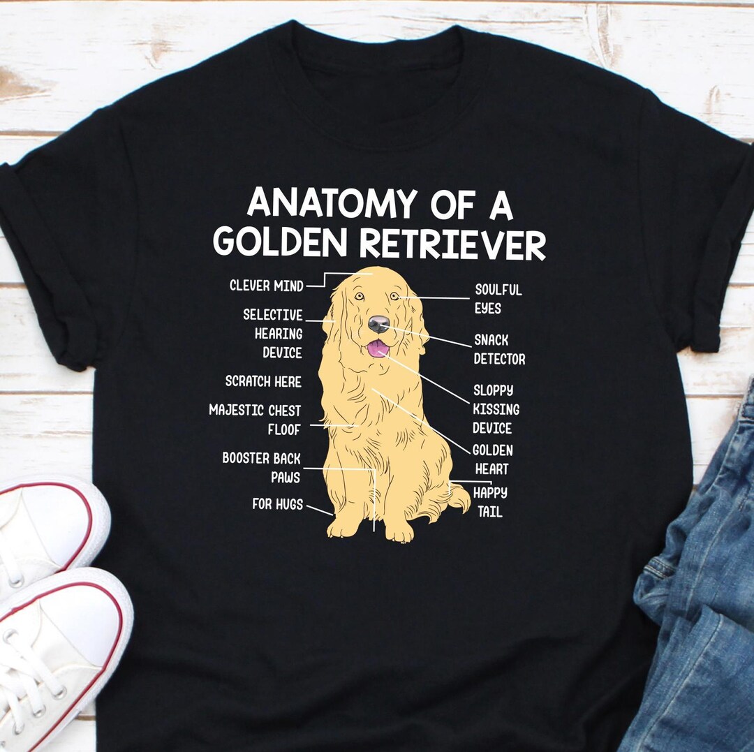 Anatomy of A Golden Retriever Shirt, Golden Retriever Dog Shirt,dog Mom,dog Dad,dog Owner Shirt ...