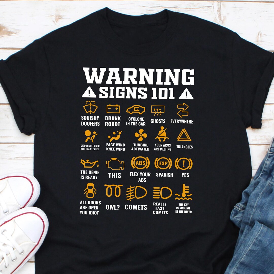 Funny Dash Icons Shirt, Car Guy Gift, Car Lover, Mechanic Tee ...