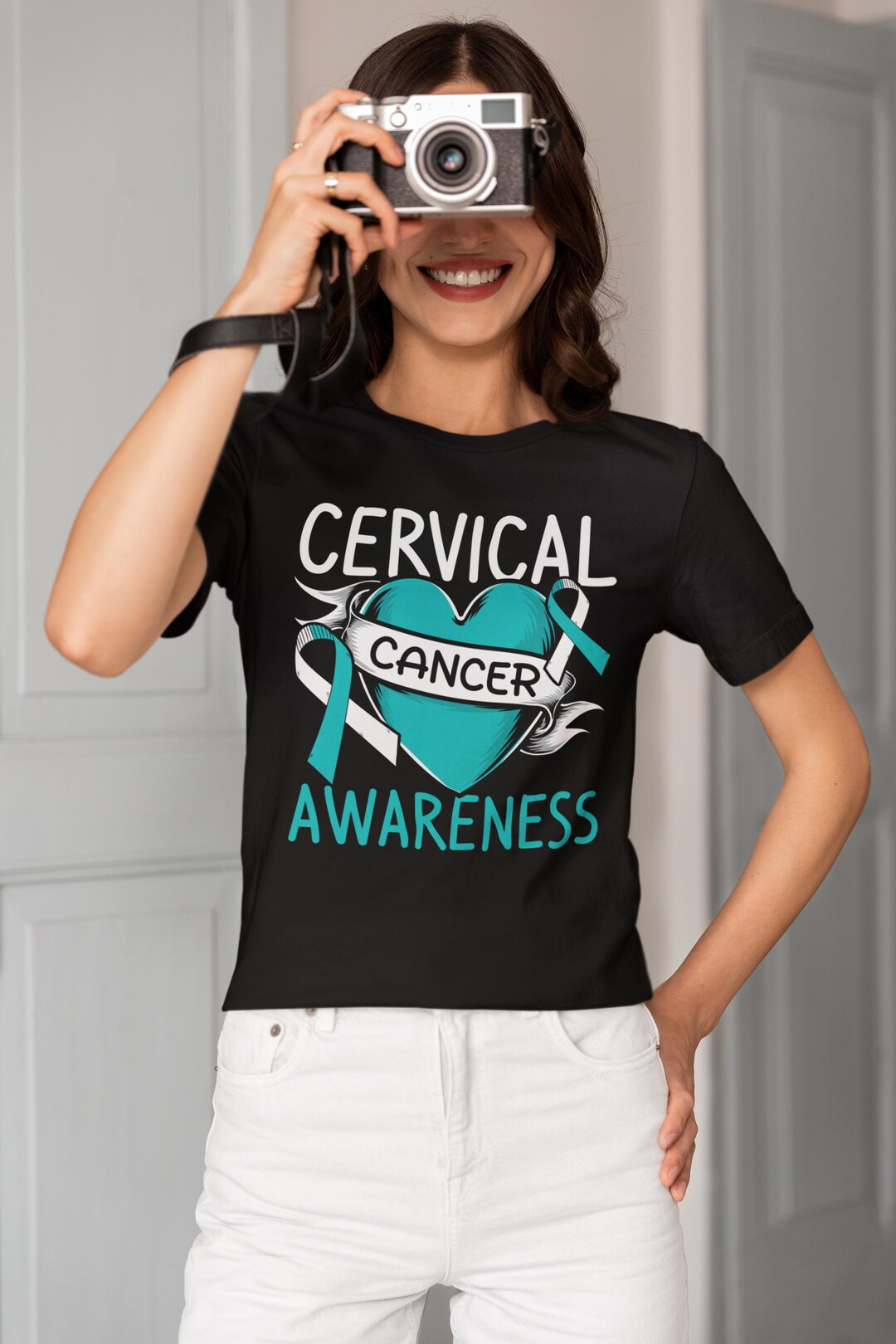 Cervical Cancer Awareness Shirt, I Wear Teal for Cervical Cancer ...