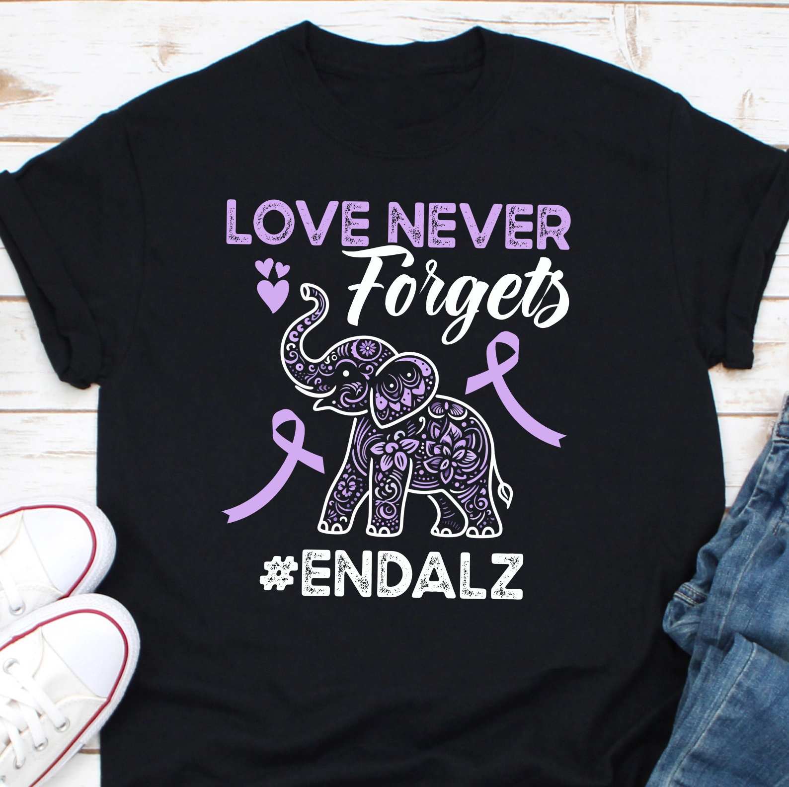 Love Never Forgets Endalz Shirt, Alzheimer's Awareness Shirt, Alzheimer ...