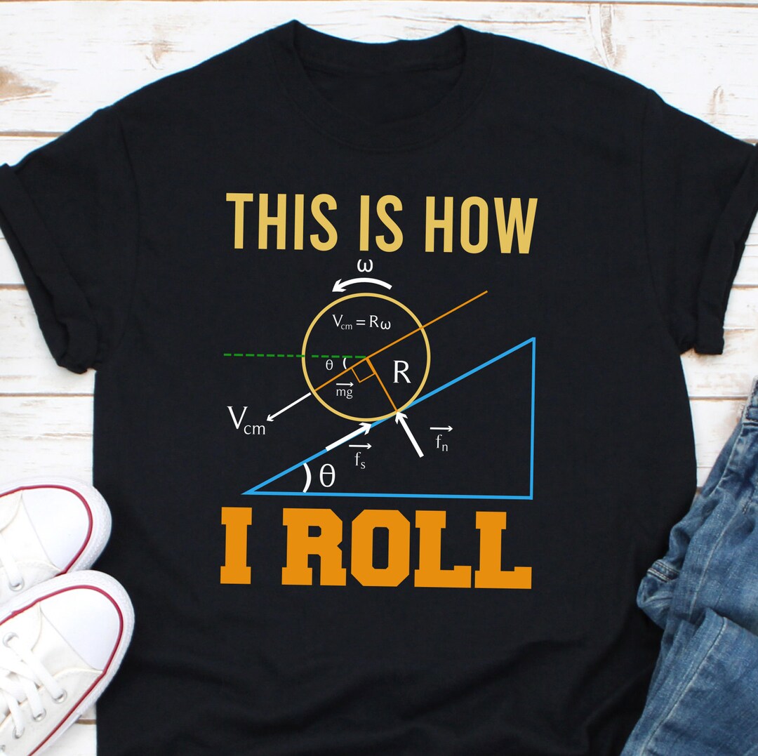 How I Roll Math Equation Graph T-shirt, Funny Math Shirt, Math Teacher ...