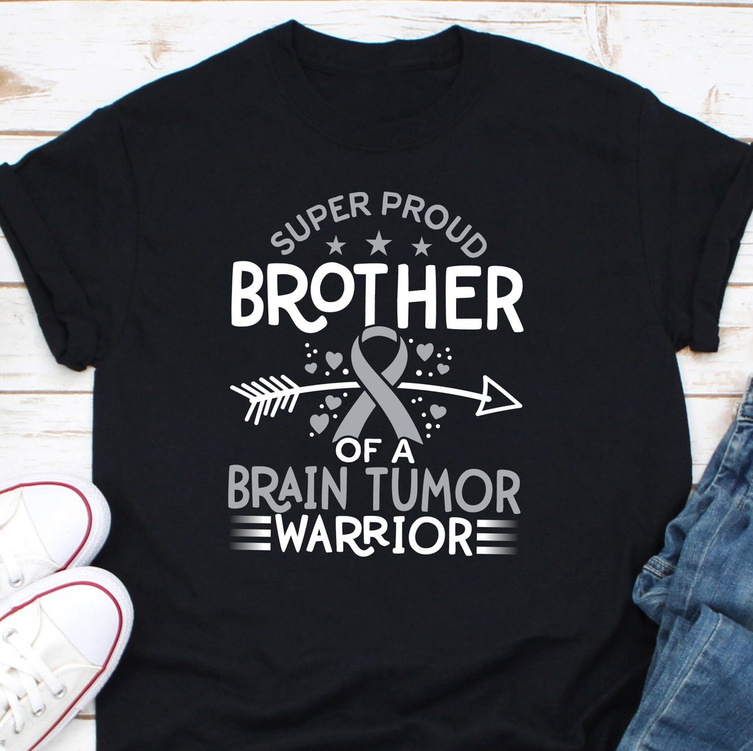 Super Proud Brother of A Brain Tumor Warrior Shirt, Brain Tumor Shirt ...