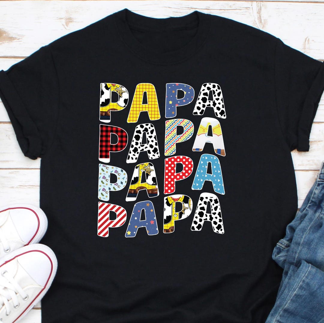Papa Disney Toy Story Characters Papa Shirt ,father's Day Shirt ,great ...
