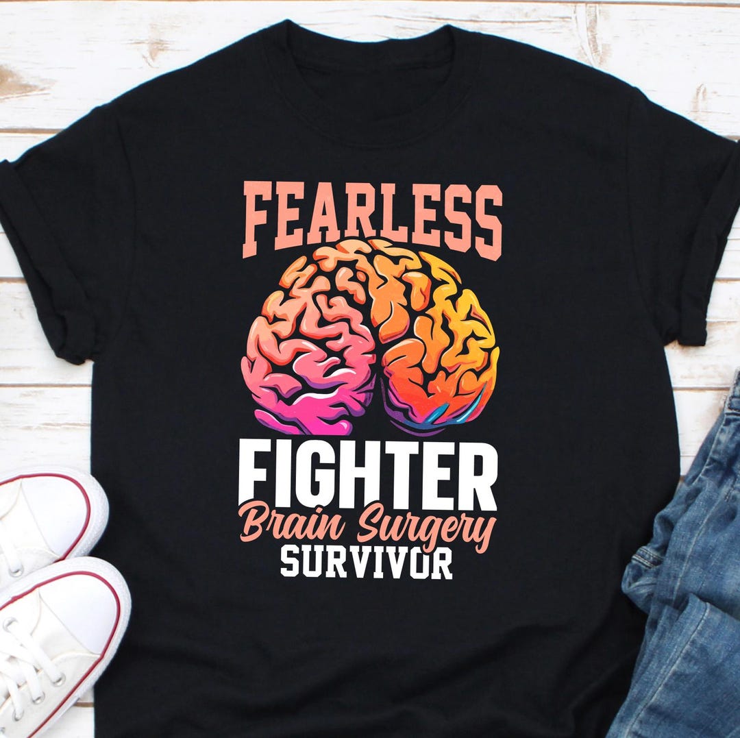Fearless Fighter Brain Surgery Survivor Shirt, Awareness for Head ...