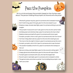 Pass the Pumpkin Game | Halloween Pass the Prize/present Game ...