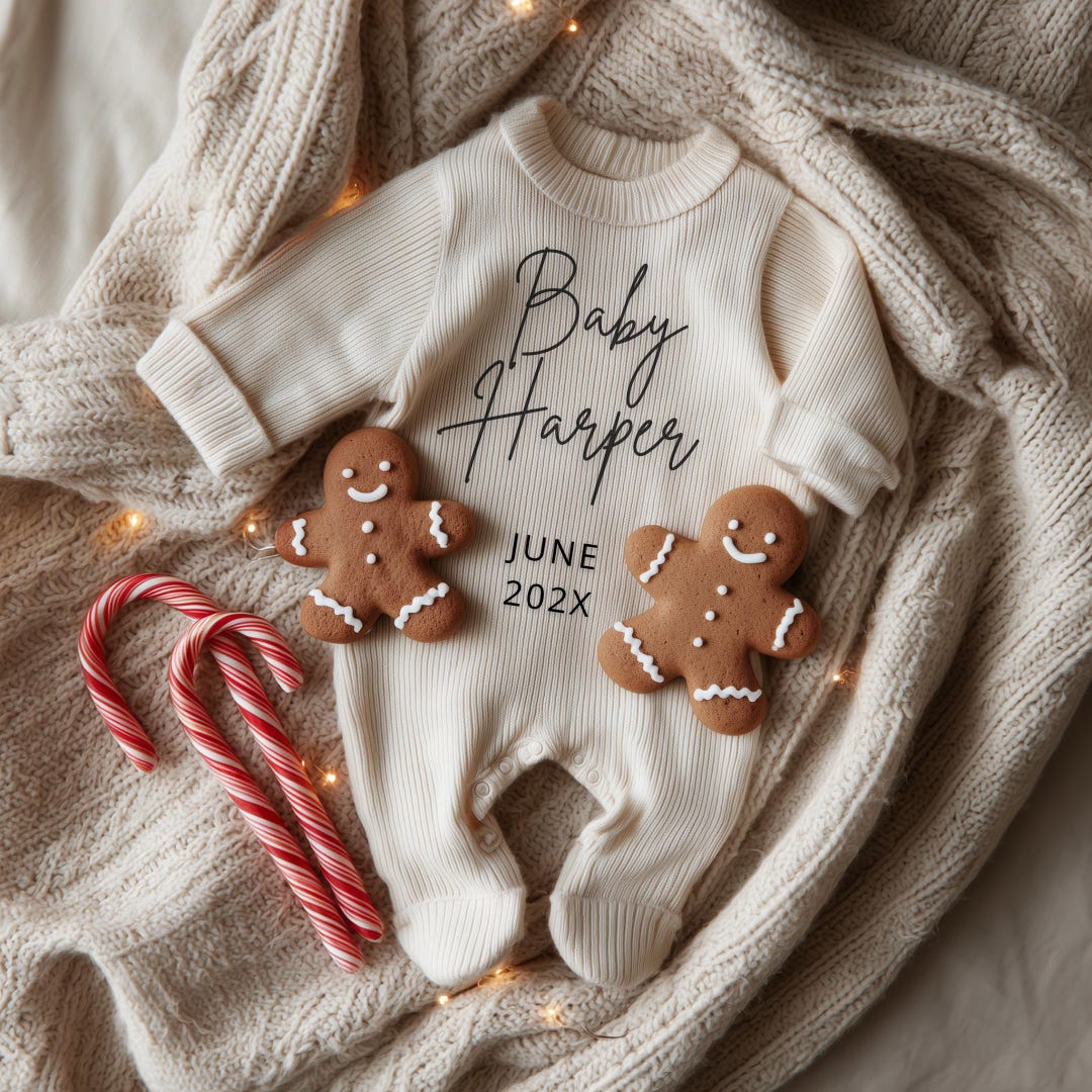 Christmas Gingerbread Cookie Pregnancy Announcement | Holiday Baby ...