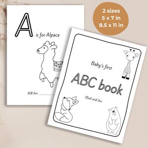 Baby Shower ABC Book | Baby's First ABC Book | ABC Coloring Book | Baby ...