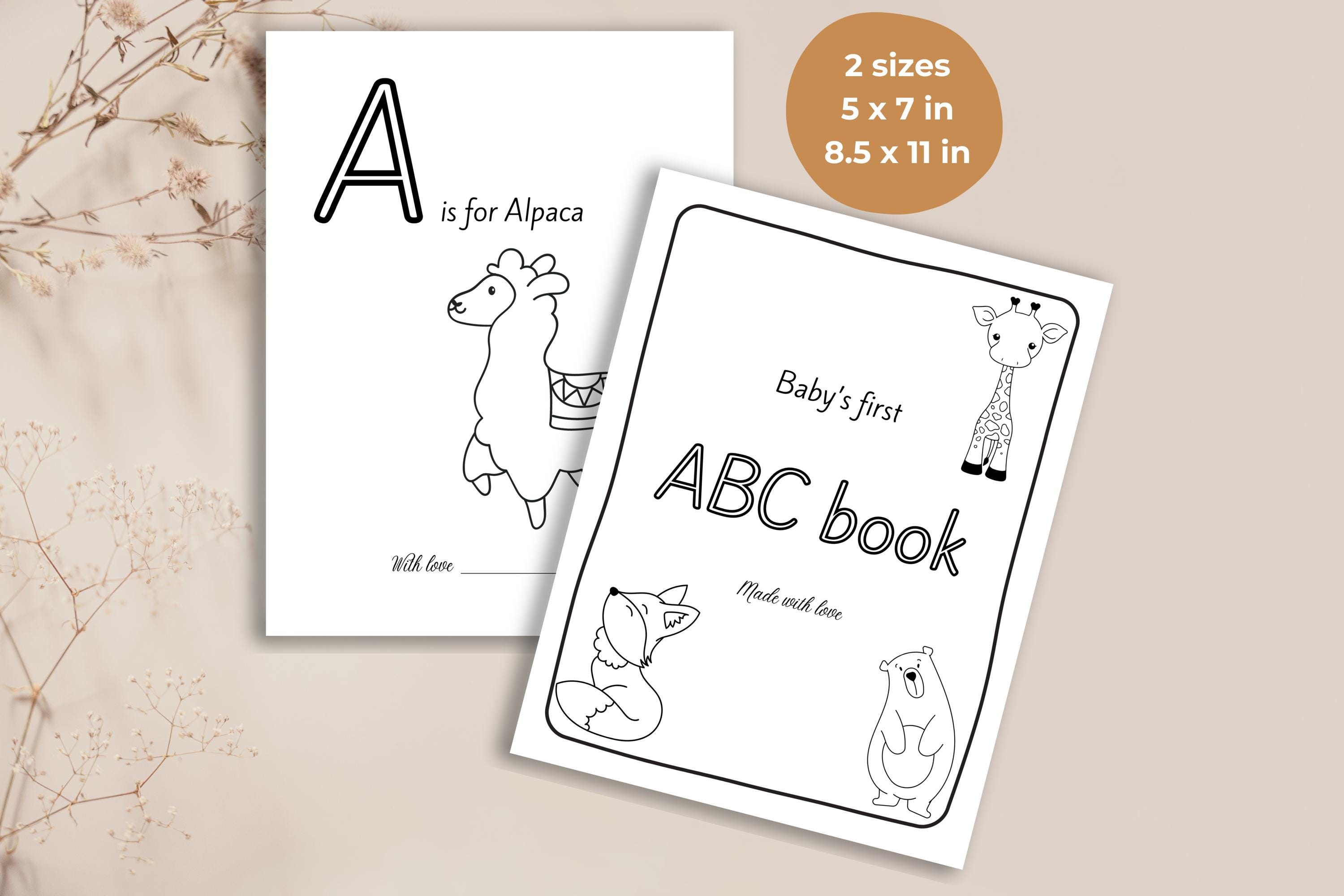 Baby Shower ABC Book | Baby's First ABC Book | ABC Coloring Book | Baby ...