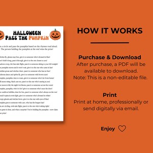 Pass the Pumpkin Game | Halloween Pass the Prize/present/gift Game ...