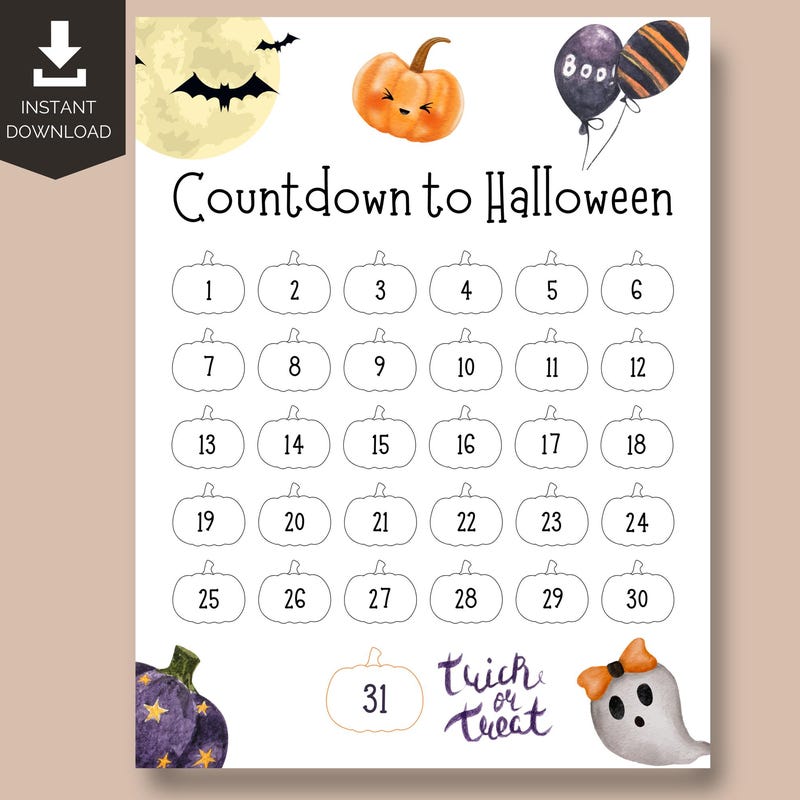 Halloween Countdown - Etsy
