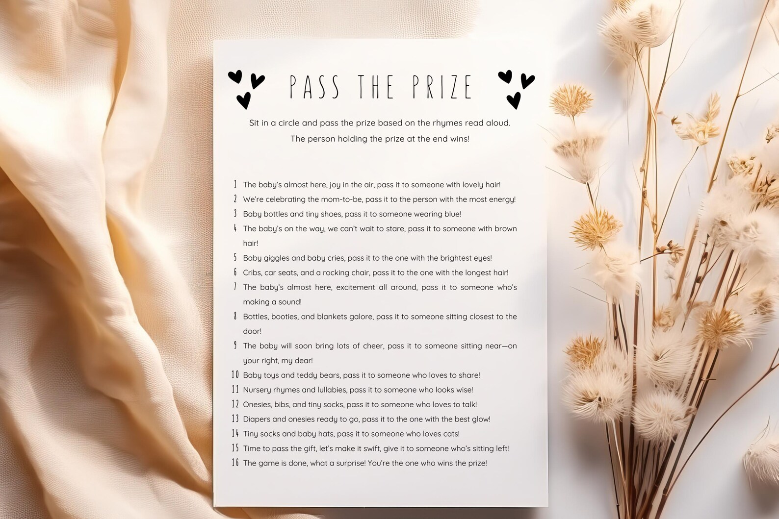 Pass the Prize Baby Shower Game | Pass the Gift/present | Neutral ...