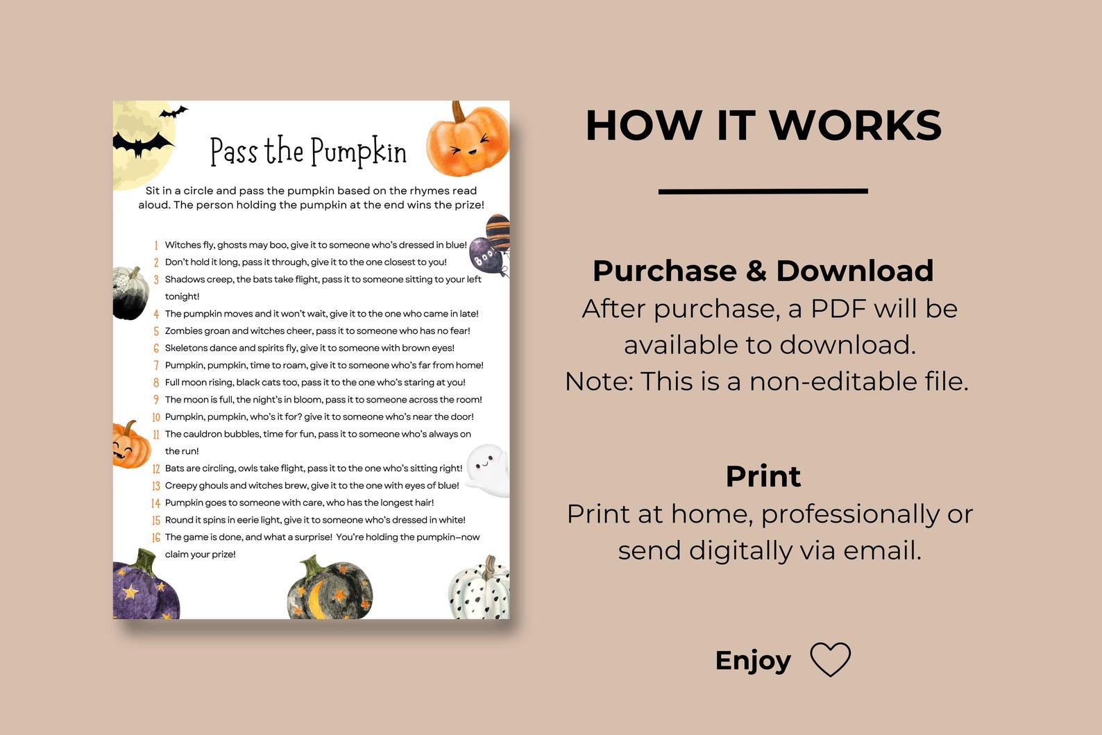 Pass the Pumpkin Game | Halloween Pass the Prize/present Game ...