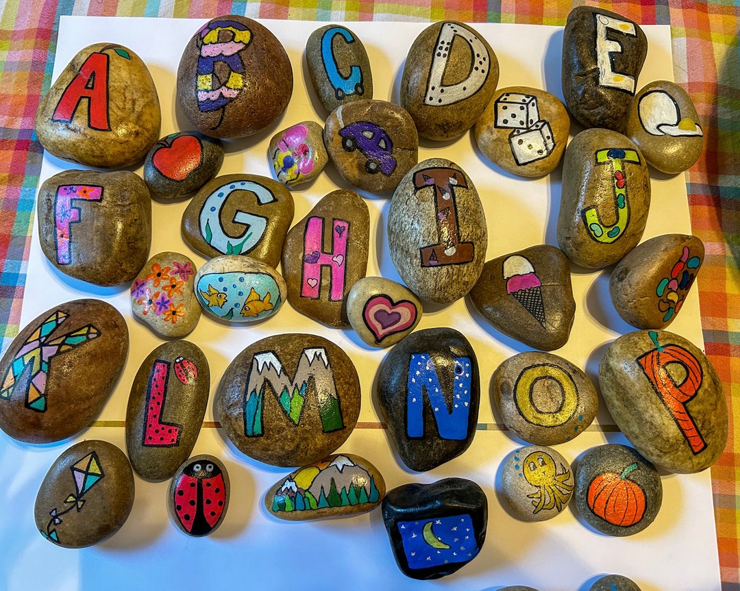 Rock Alphabet Set - Etsy