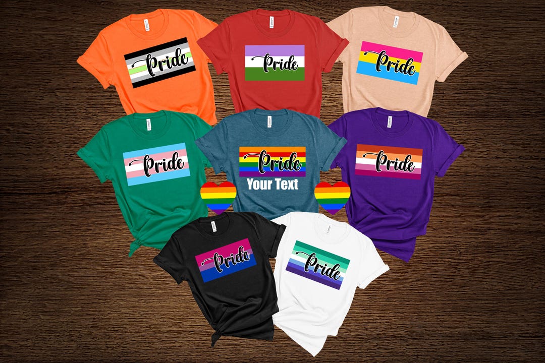 Custom Pride Flag T-shirt, LGBTQ Pride Month 2026 Gift - Etsy
