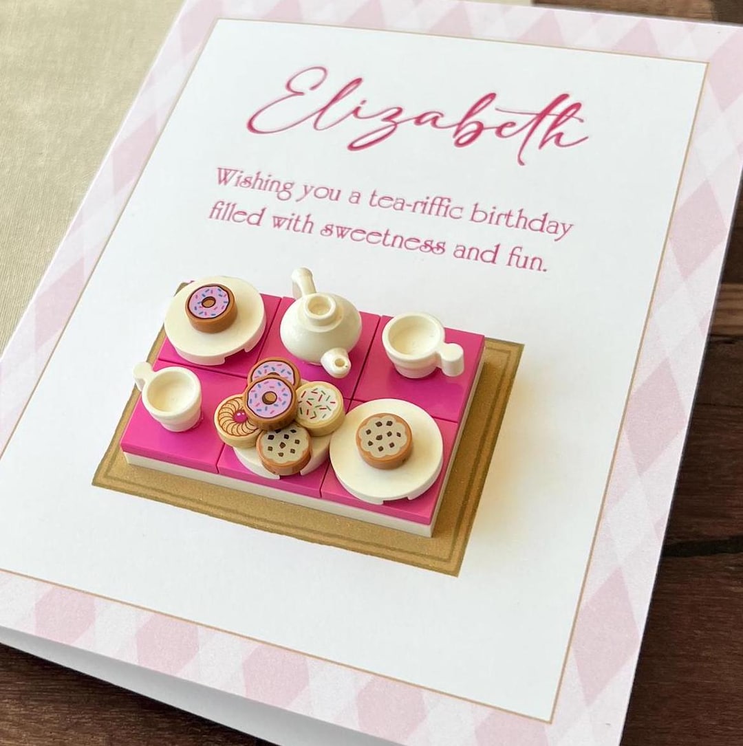 3D Tea Party Birthday Card, Personalized Tea Party Happy Birthday ...