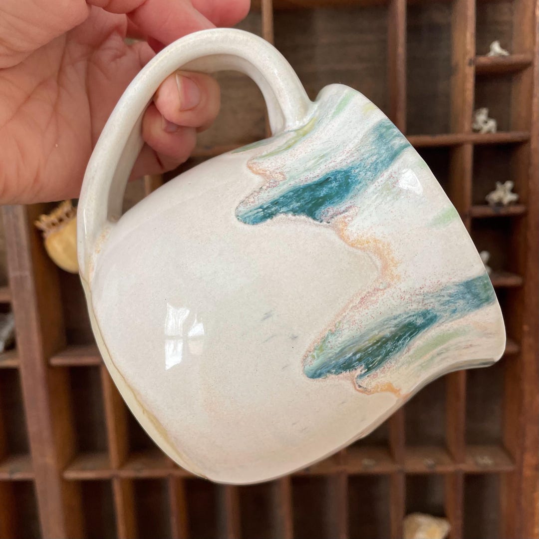 Ceramic Drippy Glaze Mug Abstract Watercolor Drip Colorful Coffee Cup ...