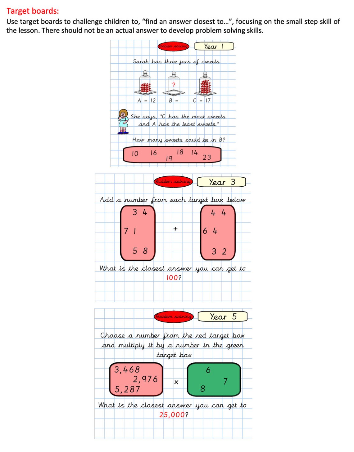 Maths Problem Solving Guide - Etsy