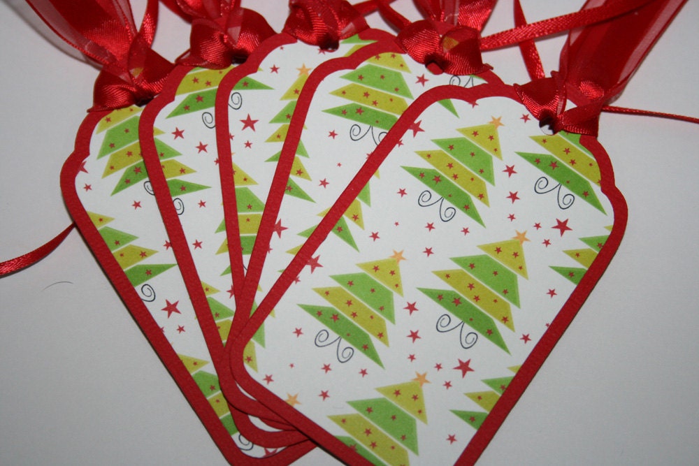 Set of 5 Christmas Tags Gift Tag Hang Tag Gift Enclosure - Etsy