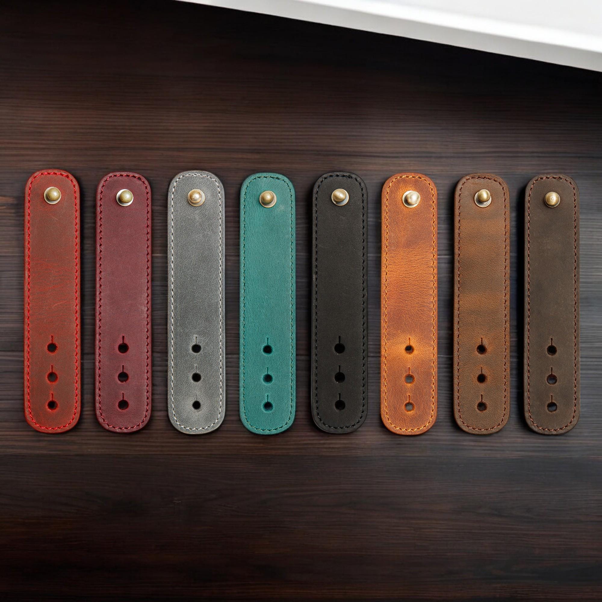 Personalized Leather Cable Organizer, Handmade Cord Organizer, Custom ...