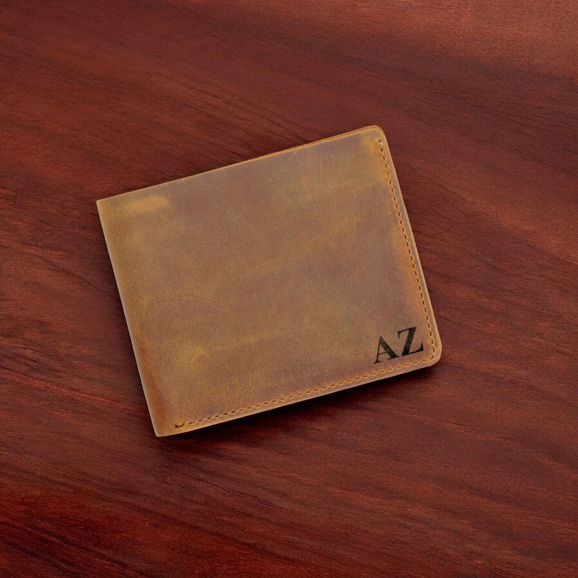 Custom Leather Bifold Wallet, Monogrammed Wallet, Christmas Gift for ...