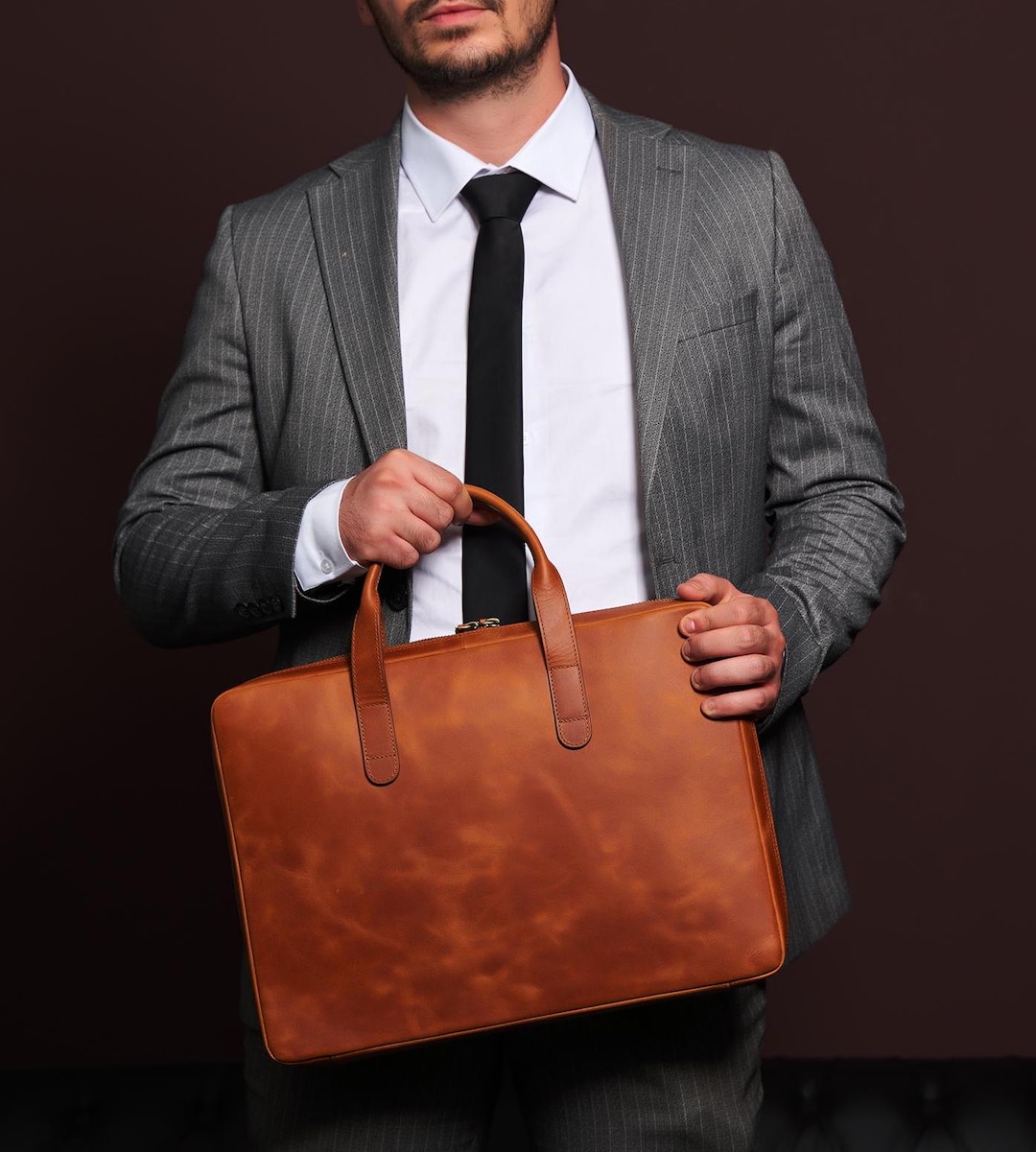 Personalized Leather Laptop Case for Men, Handmade MacBook Cover ...