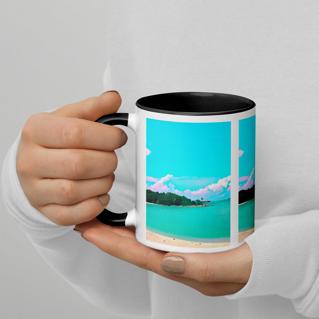 Mug With Color Inside, Sentosa, Tropical, Beach, Colourful, Surf, Vivid ...