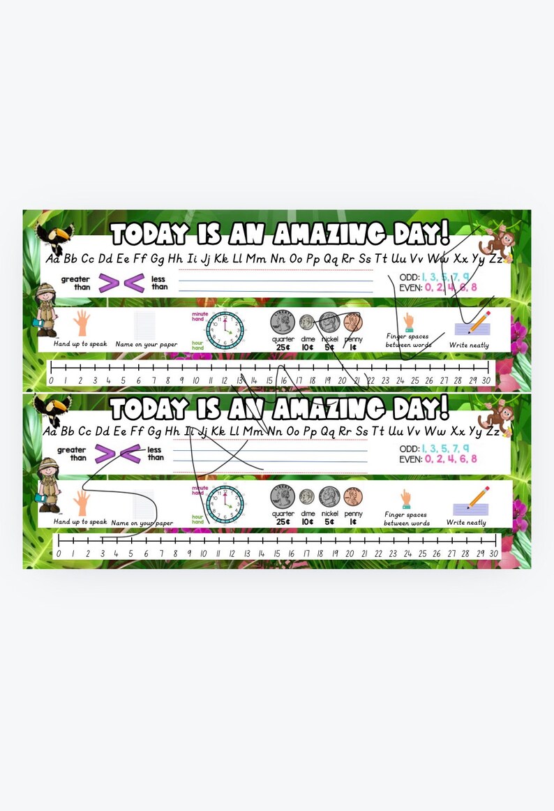 Jungle Rainforest Theme Name Tags for Student Desk - Editable Name ...
