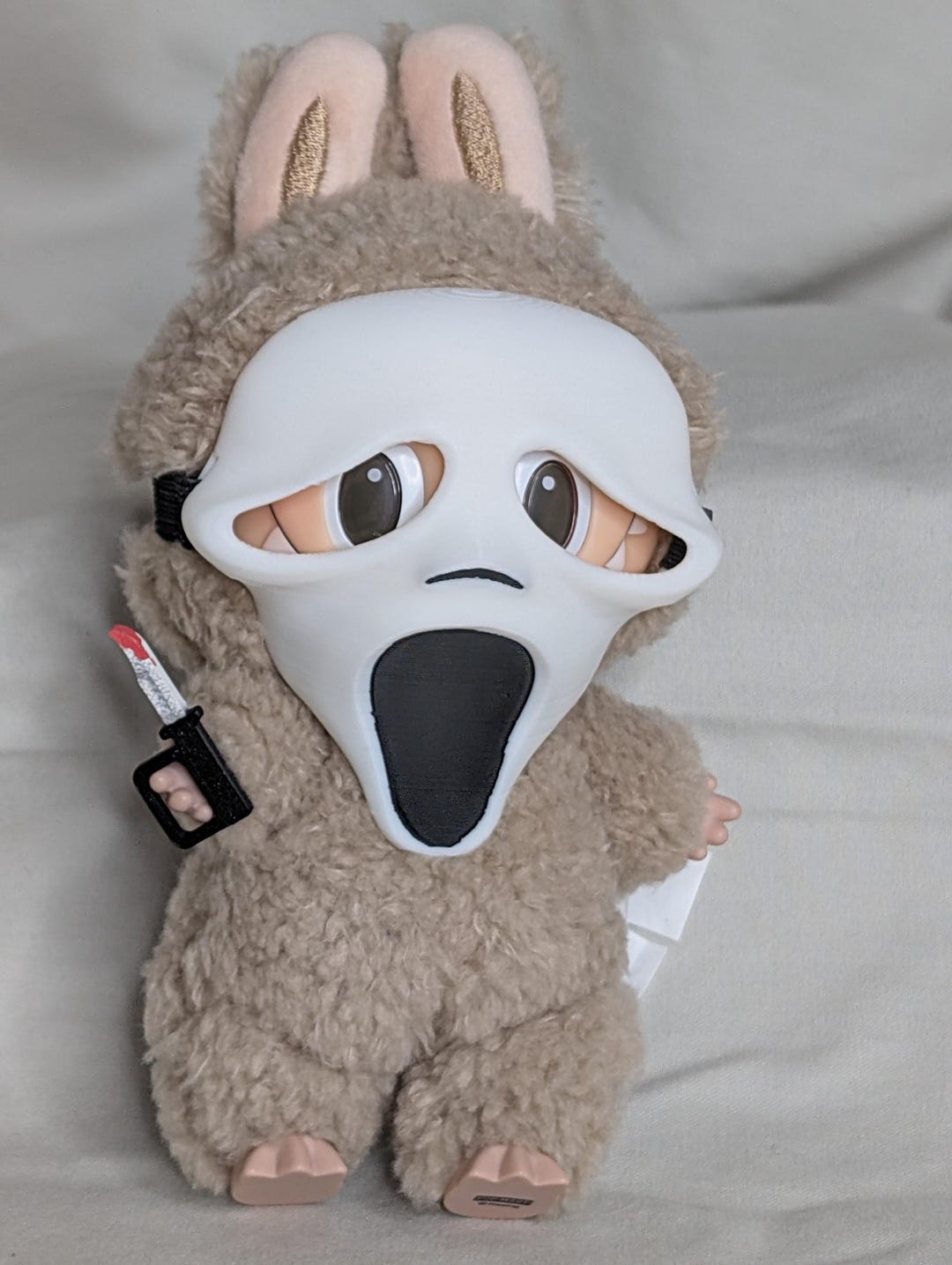 Labubu "scream" Ghostface Mask / Stab Knife - Dress-up Accessory - Etsy ...